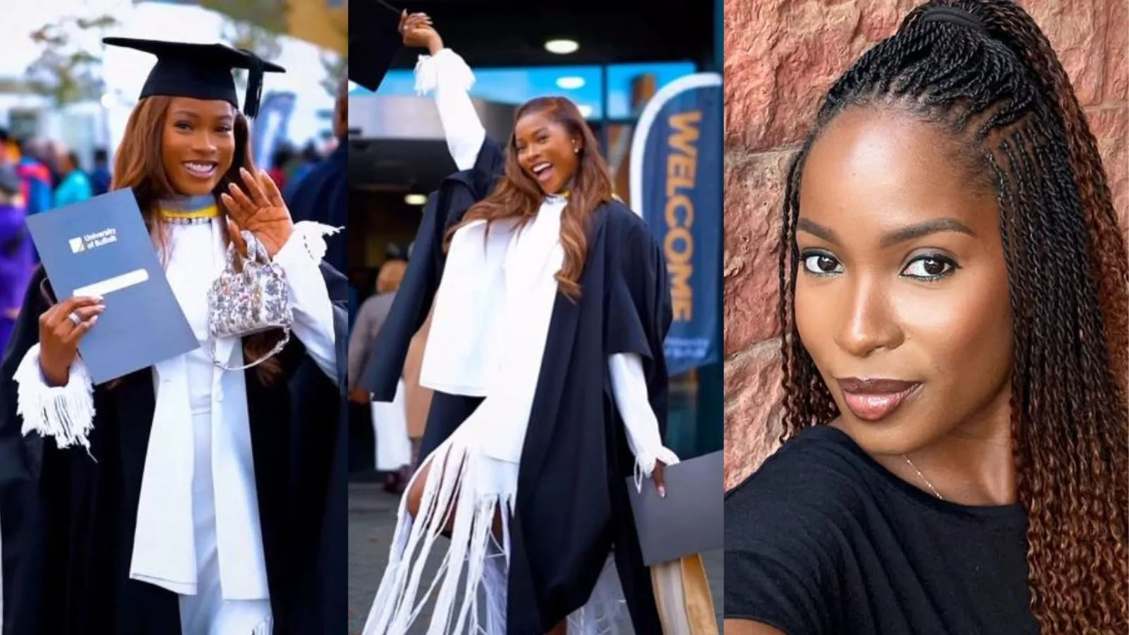 Popular Nollywood actress Jemima Osunde bags 3rd degree in UK ...
