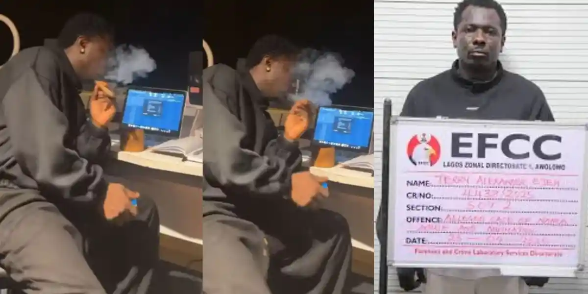 "And he does not smoke before" - Terry Apala spotted smoking heavily ...
