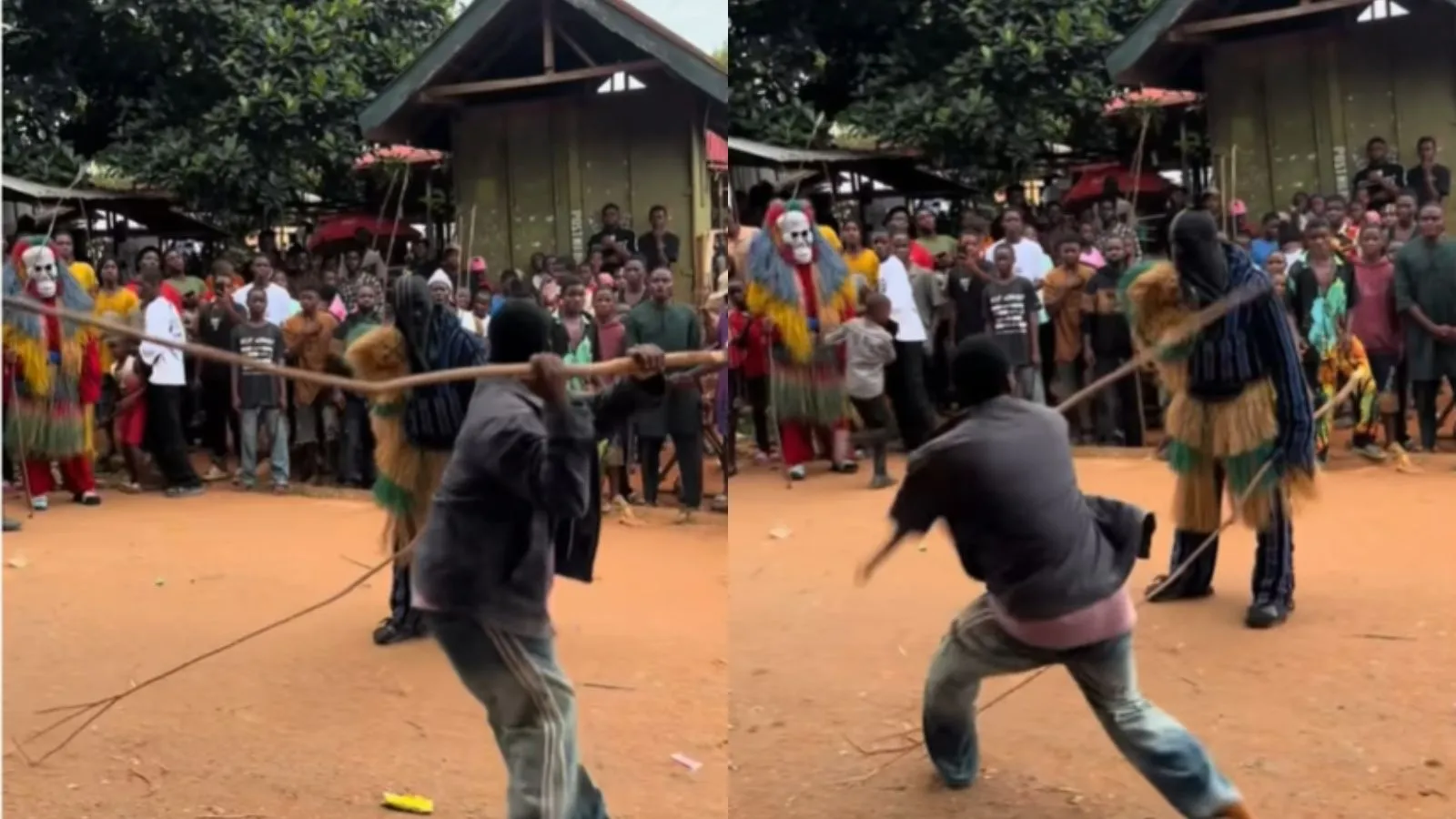 'The Gods don suffer': Viral moment angry man beats the living daylight ...