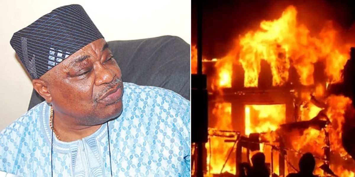JUST IN: Two feared dead as fire engulfs residence of ex-Oyo governor ... JUST IN: Two feared dead as fire engulfs residence of ex-Oyo governor ...