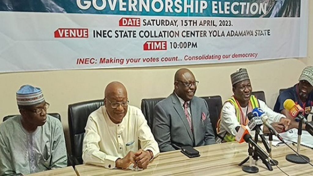 JUST IN: INEC resumes collation of Adamawa governorship election results amid heavy security ...