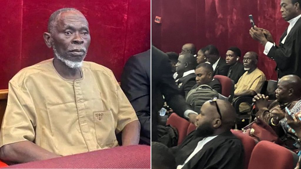 BREAKING: Lamidi Apapa again storms presidential election tribunal in Abuja despite attack from ...